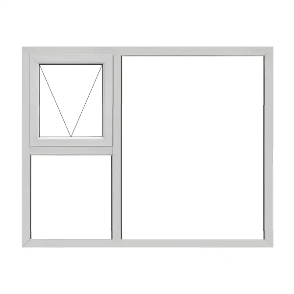 uPVC Window - Top Hung 1490 x 1190 White Double Glazed Frame
