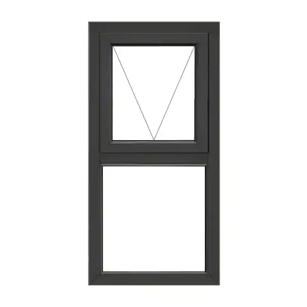 uPVC Window - Top Hung 590 x 1190 Painted Frame | Double Glazed